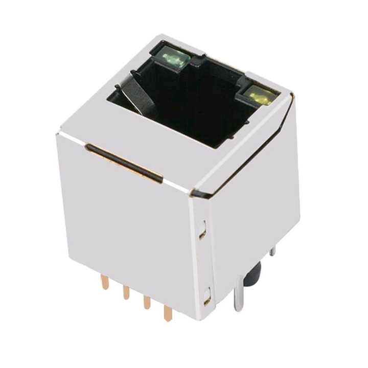 Ethernet Single Port RJ 45 Socket - Vertical Modular Female PCB Jack
