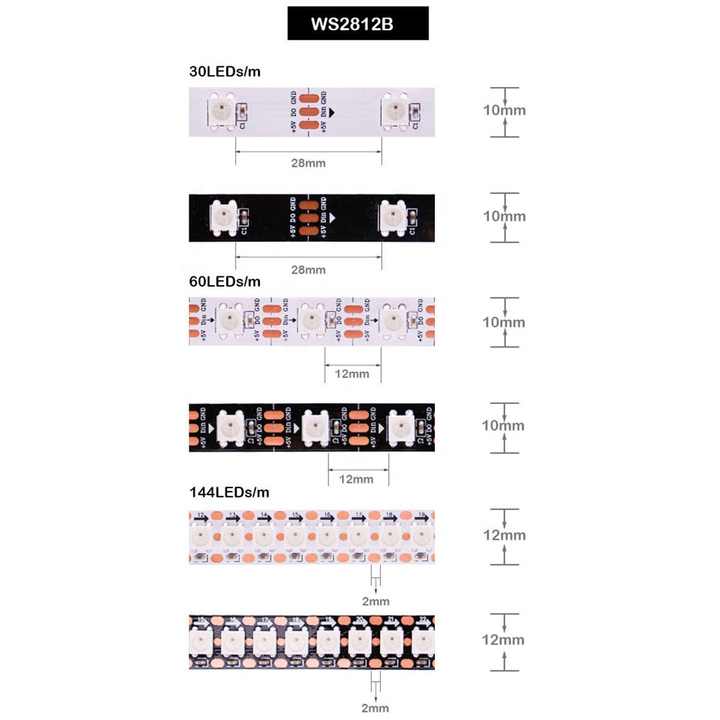 WS2812B LED Strips - Versatile and Durable Lighting Solutions