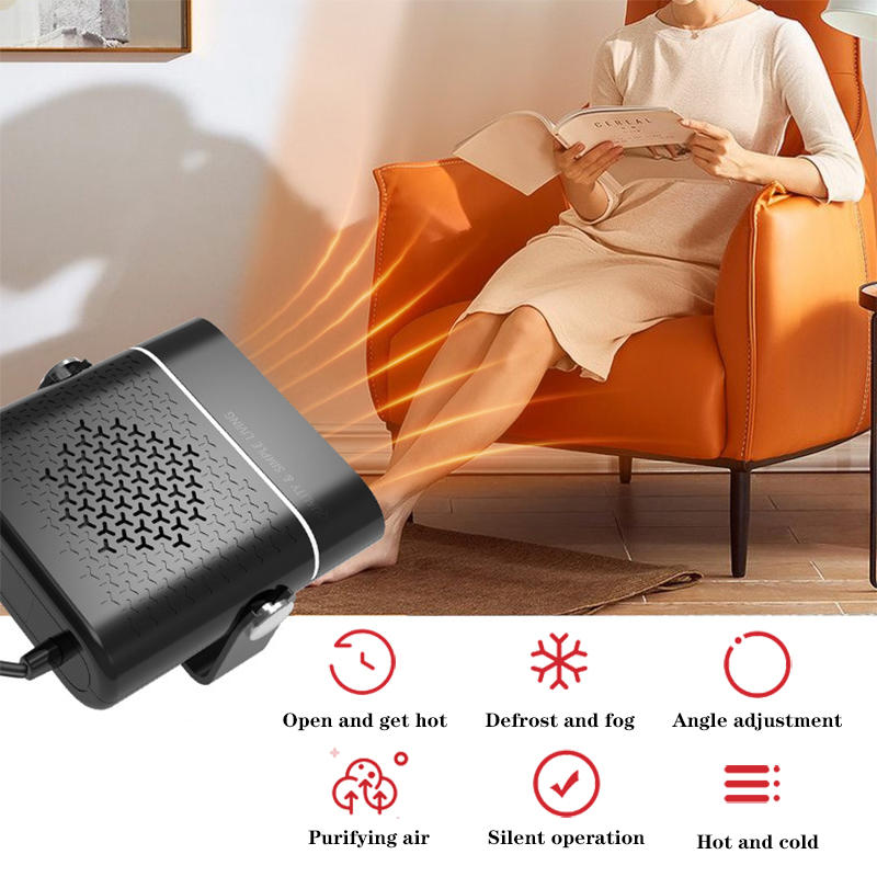 1000W 12V/24V Portable Car Heater Electric Fan Dryer Windshield ...