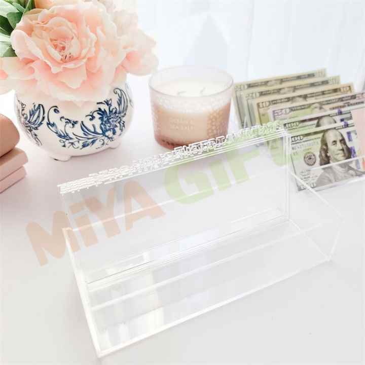 Custom Acrylic Crystal Cash Tray - Organize Your Budget