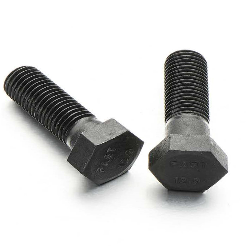 Black oxide M52 m26 m68 hex bolt class 10.9 m24 hexagonal head tensile bolt