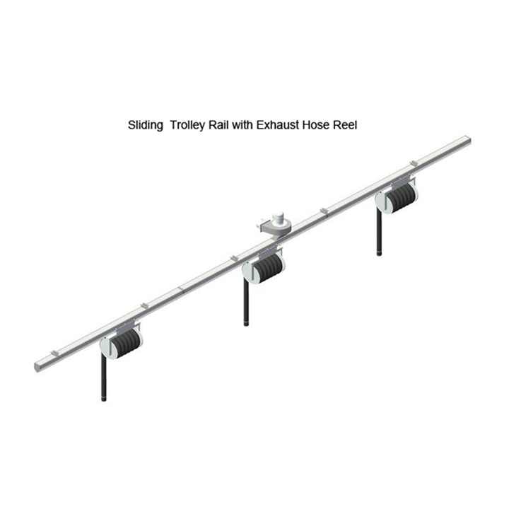 Vehicle Equipment Retractable Exhaust Hose Reel Drop Rail Channel ...