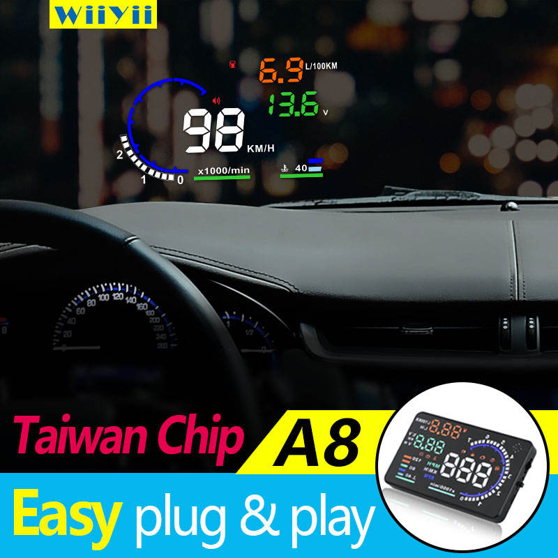 2026 Mirror OBD2 HUD Speed Auto Diagnostic A8 Head up Displays ...