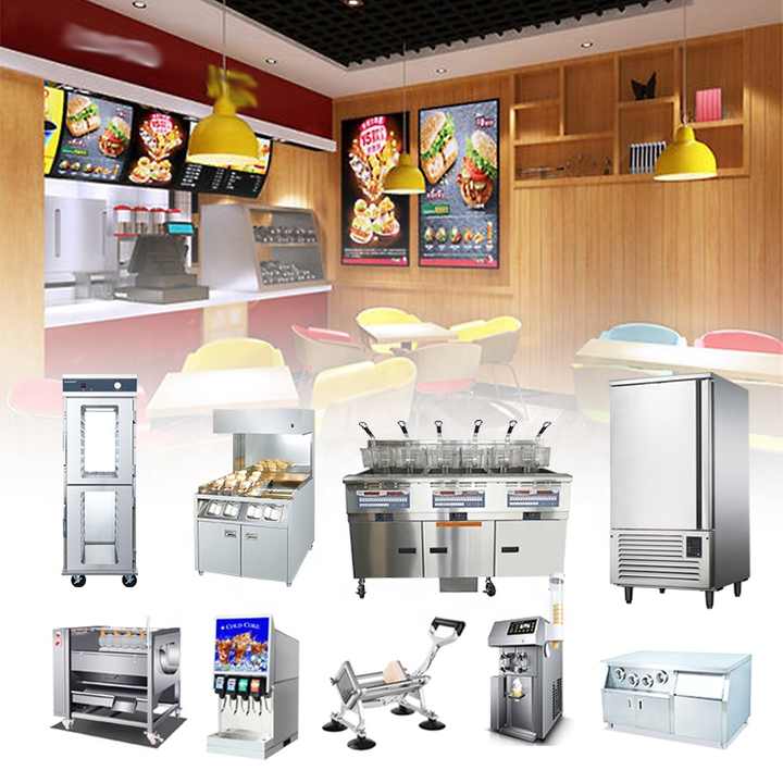 CHEFMAX Commercial Kfc Mcdonalds Burger Restaurant Kitchen Full Set ...