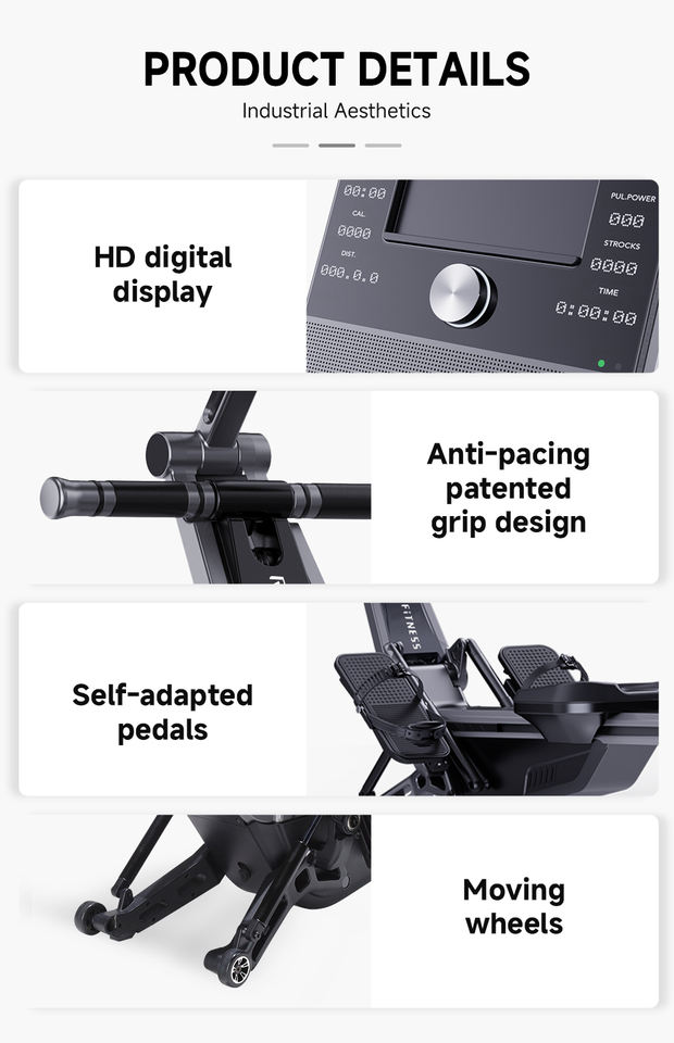 RH Design Commercial Gym Equipment Rowing Machine Concept Air Crane ...