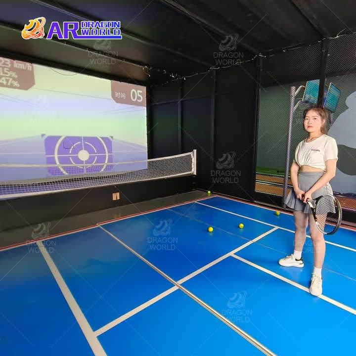 Indoor AR Tennis Simulator Game - Immersive Fitness Fun