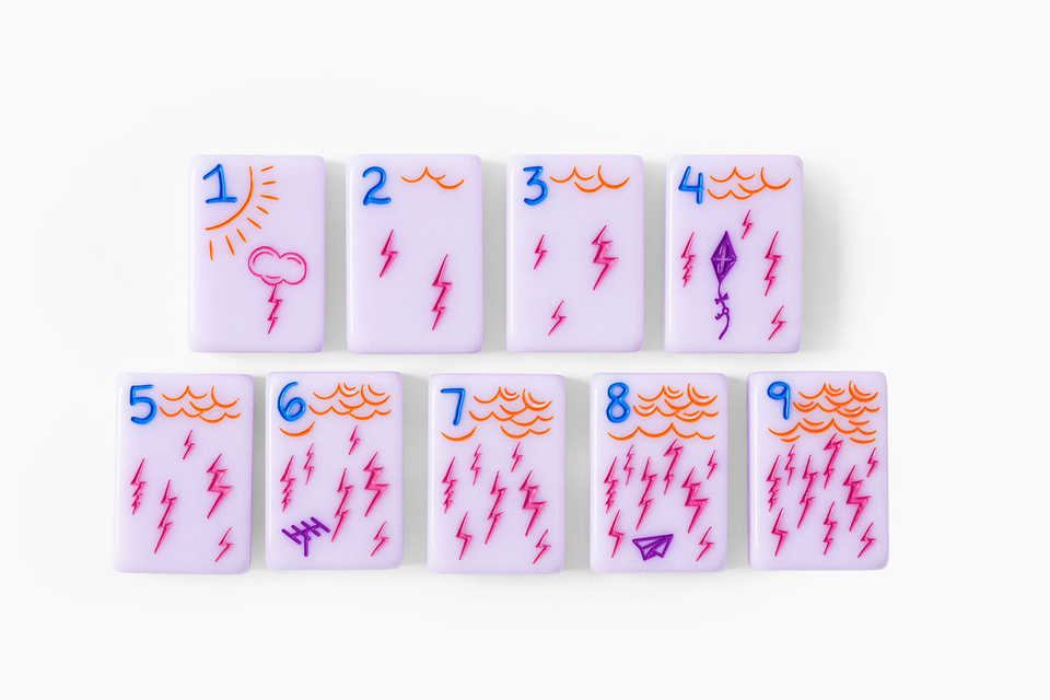 American Children's Mahjong Tile Set 160 Tiles Acrylic Foldable Luxury ...
