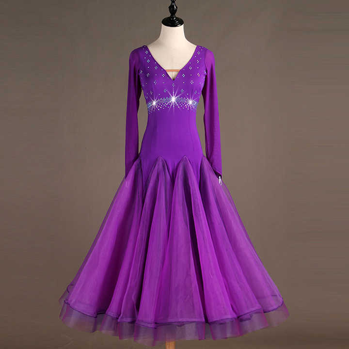 DB19009 New Coming Custom Ladies Purple Professional Dance Costumes ...
