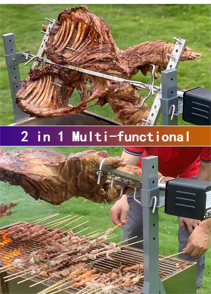 YOHO Commercial DIY Outdoor Electric Rotating 2-in-1 Lamb BBQ Grill New ...