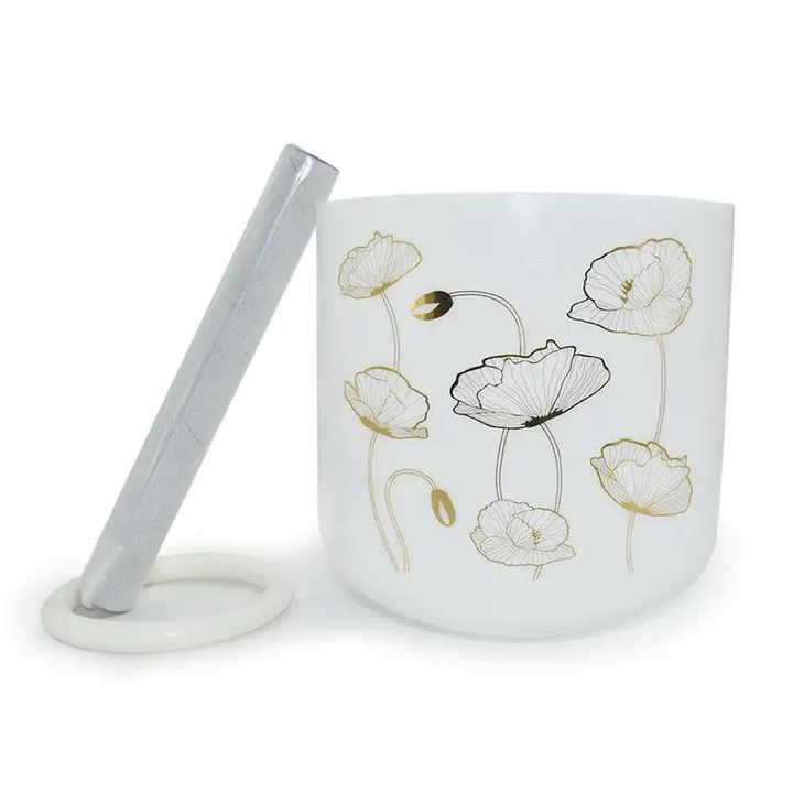 White Pure Quartz Crucible Crystal Singing Bowl Sound Healing Yoga ...
