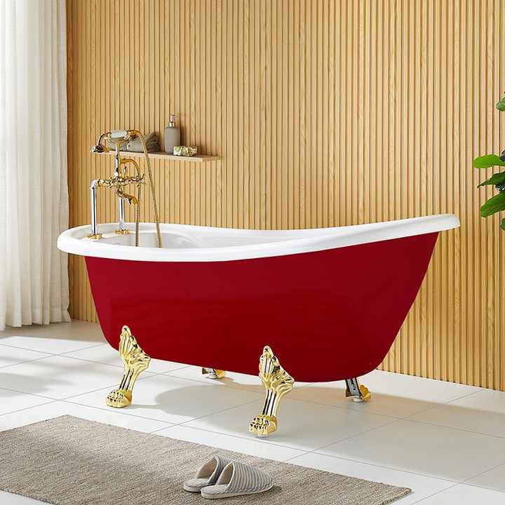 European Antique Style Acrylic Freestanding Bathtub Silver Supporting ...
