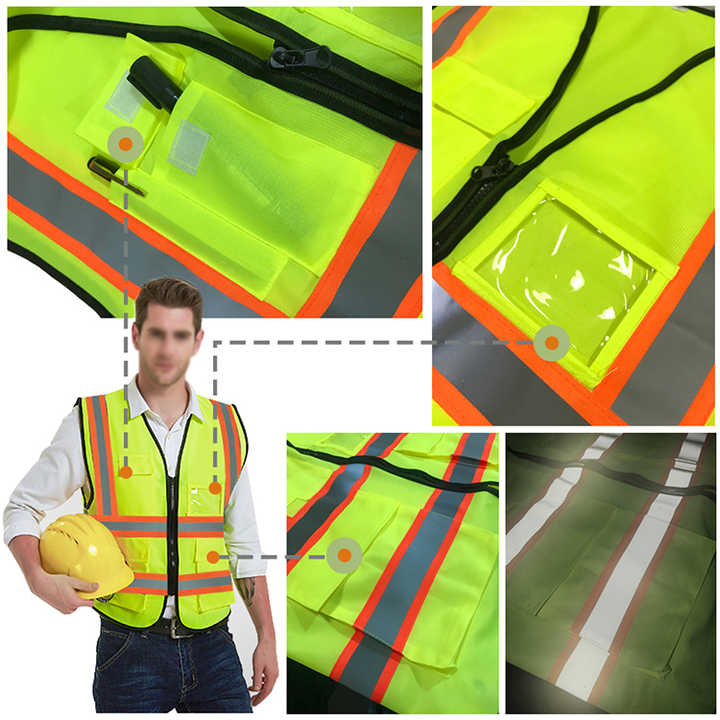 Wholesale Red Safety Vest - Personalize with Logo Print
