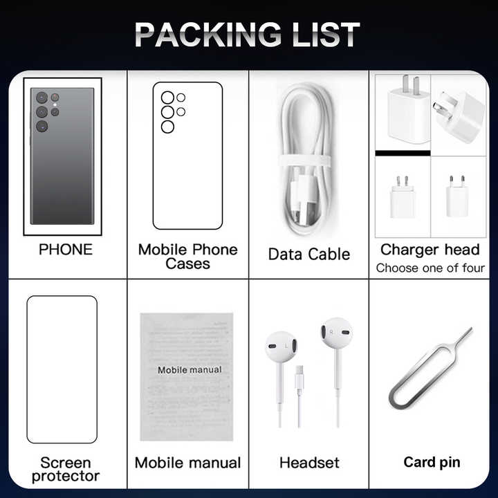 Hot Selling 5G Smartphone S24 Ultra Telephone 7.3 Inch Android Phones ...