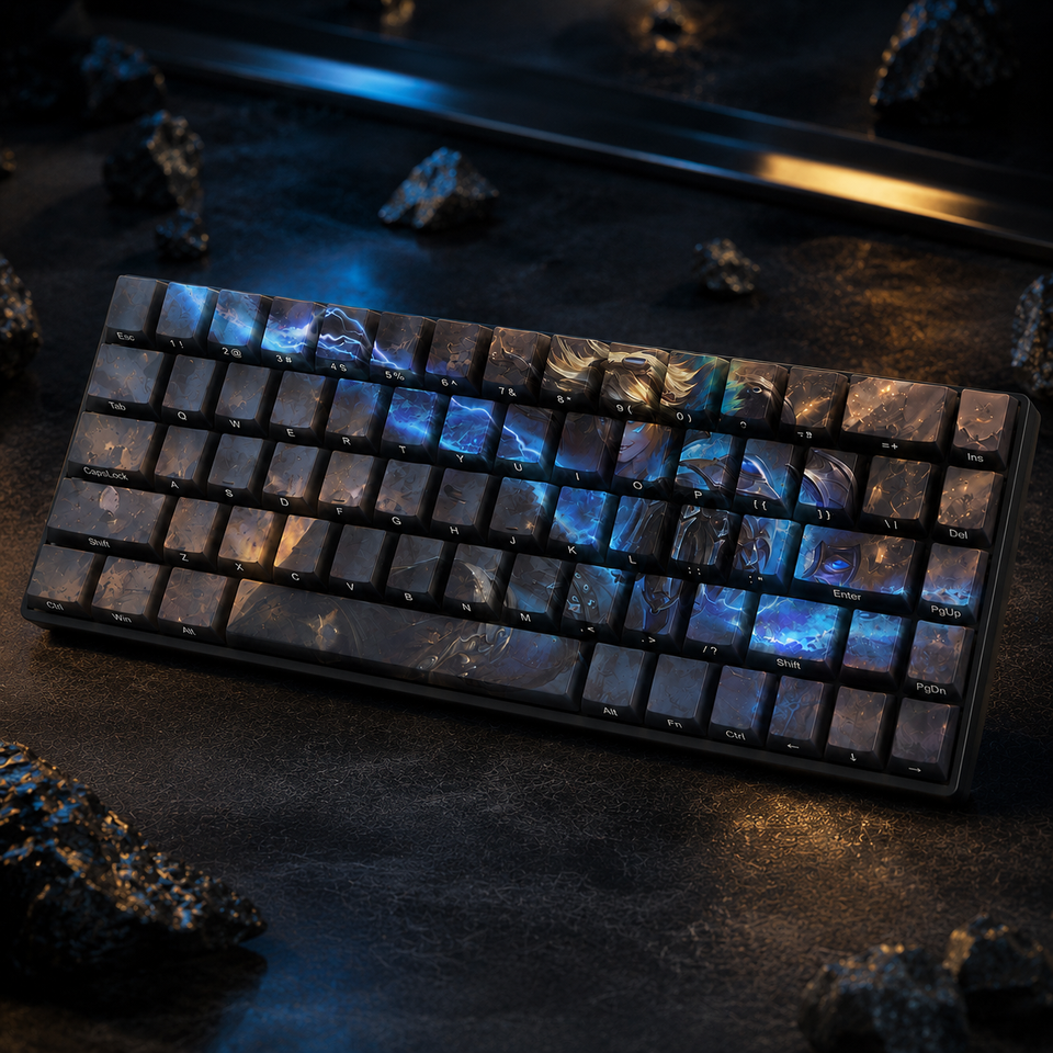 LOL EZREAL 68 Key Custom PBT Dye Sublimation Side Printed Keycap Set ...