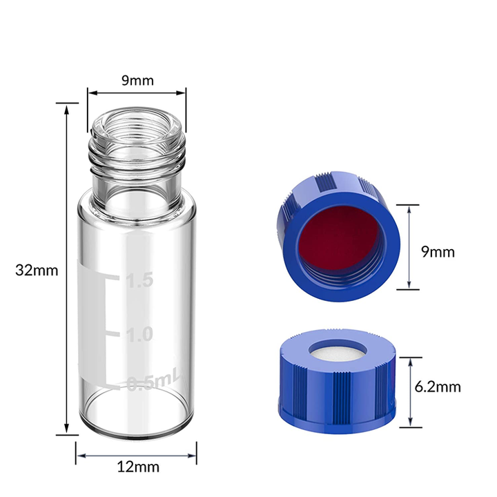 KereLab 2ML Chromatography Vials Borosilicate Glass Autosampler Vial 1.5ML HPLC Vial| Alibaba.com