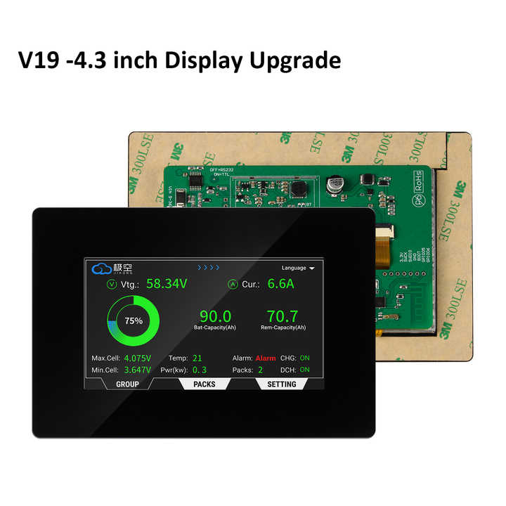 Smart BMS with 4.3inch Display - Upgrade Your Battery Management
