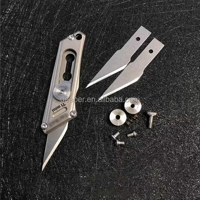 EDC Titanium Multi-function Mini Knife a Small Box Cutter with ...