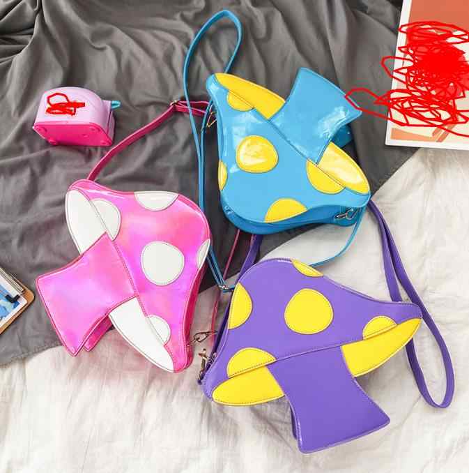 Funny Cute Custom Mushroom Shape Purses - Trendy Handbags