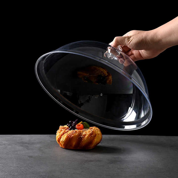 Transparent Acrylic Meal Cover Fresh-Keeping Transparent Plastic Food ...