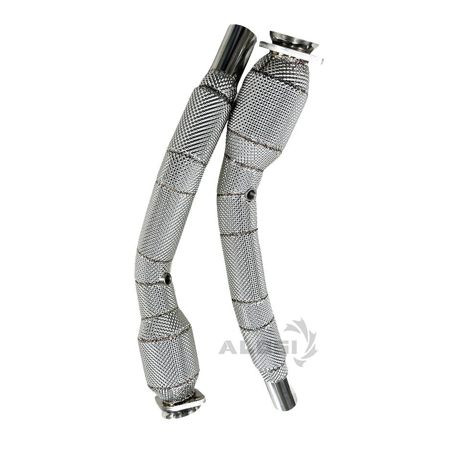 Cuski Stainless Steel Heat Shielded Downpipe for Jaguar XKR-S 5.0T 2009 ...