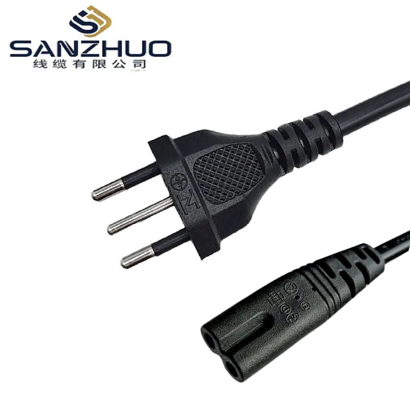 Brazil Standard 3 Pin Plug to IEC C7 Figure 8 AC Power Cord 250V 10A ...