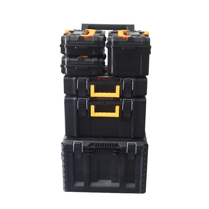 Portable Chest Stackable Toolbox Designed Compact Storage Secure Tool Organization Toolbox ...