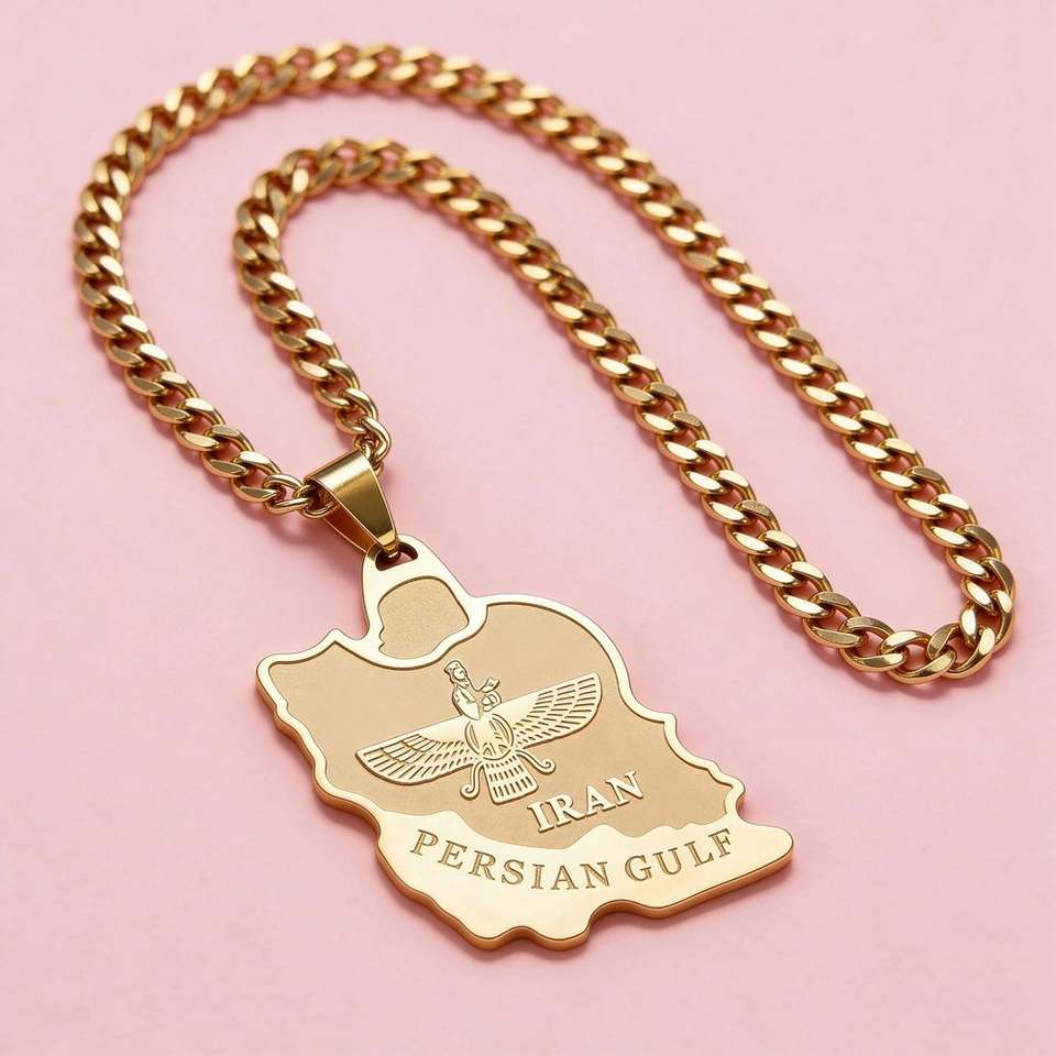 Iran Map Farvahar Persian Iranian God Eagle Pahlavi Farohar Men's ...