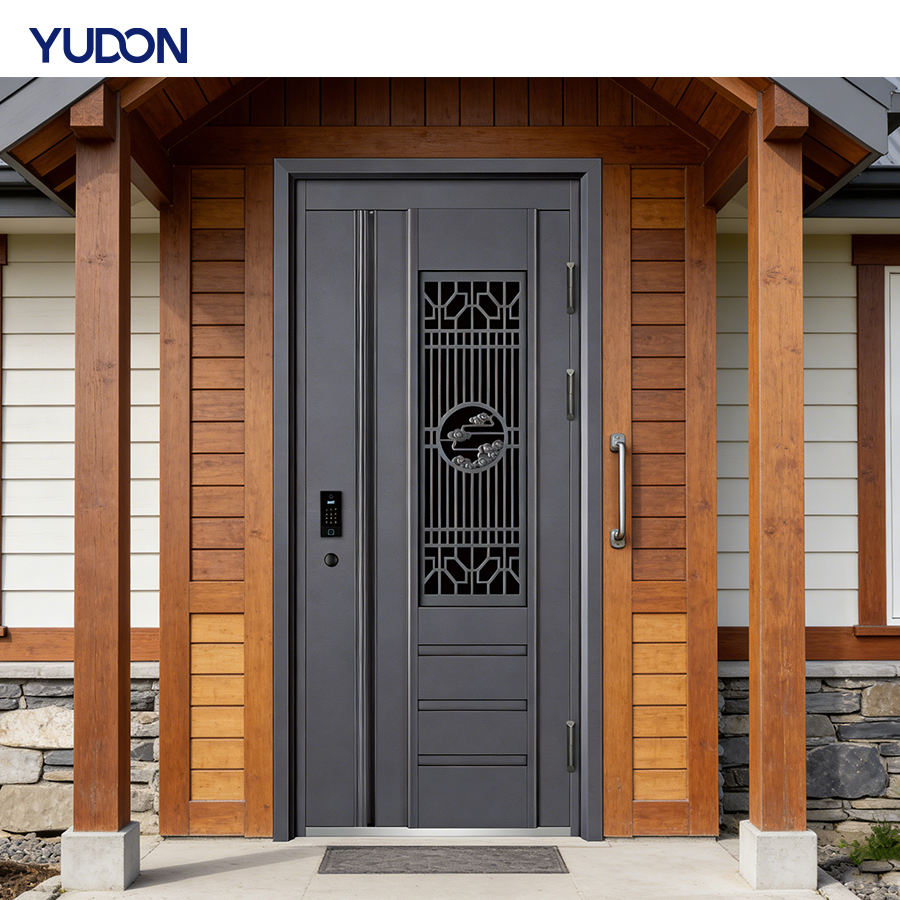 YUDON DOOR Burglar Proof Exterior Security Door Modern Front Entrance ...
