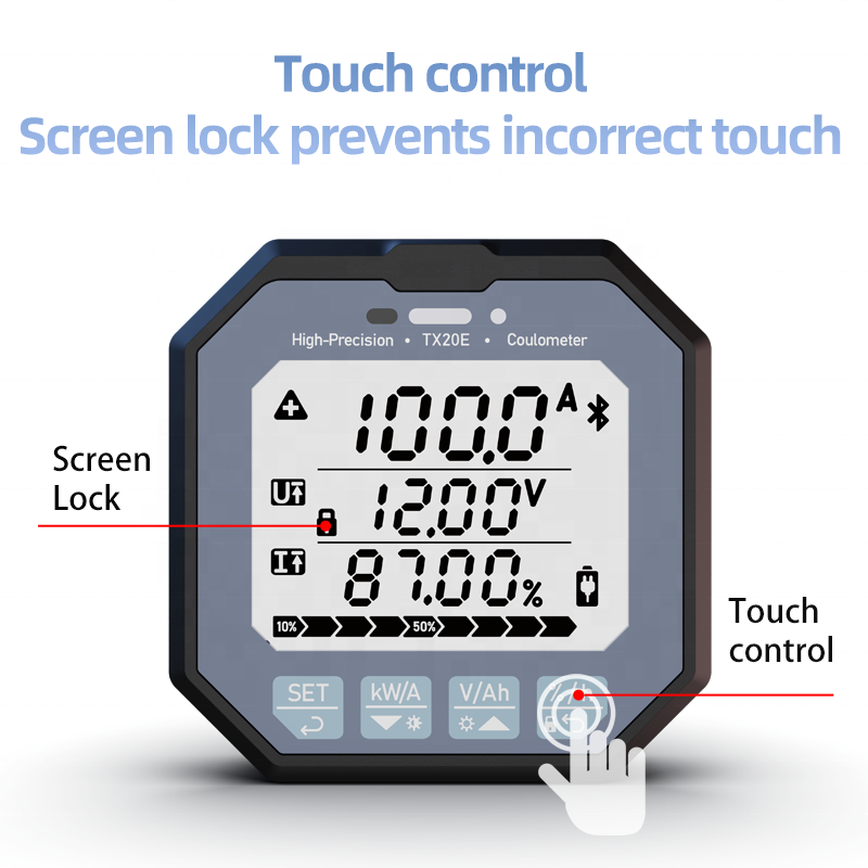 TX20 8-80V100A LCD Electrical Instruments BT Battery Monitor Charge ...