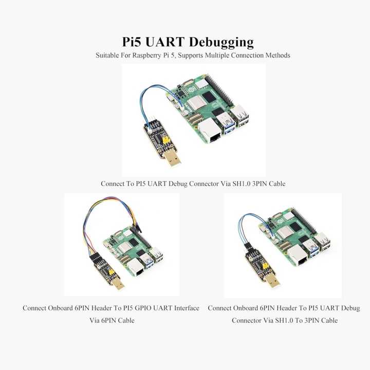 Orignal CH340/343 USB UART Debugger Module for Raspberry Pi 5 Type-A ...