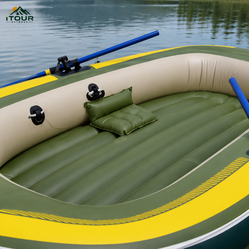 Hot Sale 3 Person Inflatable Fishing Boat Portable PVC Rowing Boat for ...