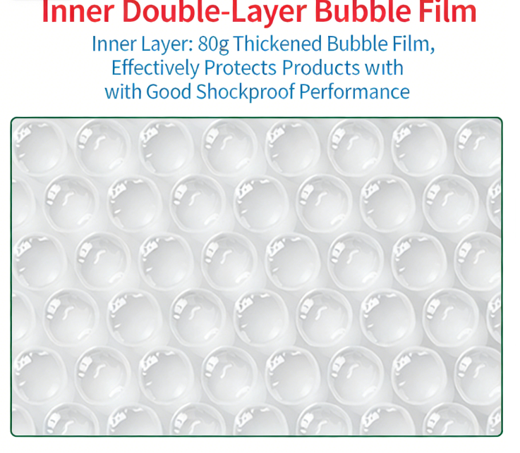 Blue Bubble Bag Matte Co-extruded Film Courier Packaging Bag with ...