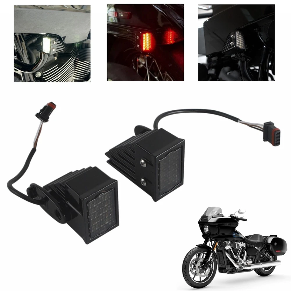 DOT-Compliant LED Front Turn Signals for Harley Softail Low Rider ST ...