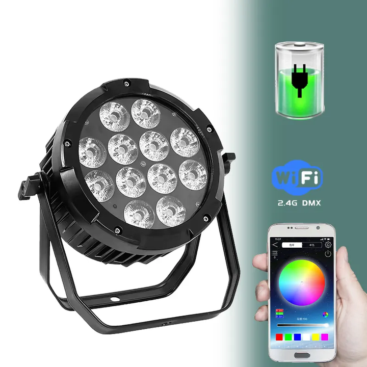 Outdoor Waterproof Wireless APP Led APP Par Light IP65 12x18W RGBWA UV ...