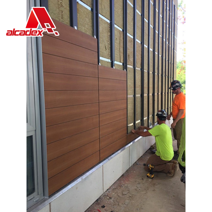 Wood Grain ACM Outdoor Wall Cladding for Renovation