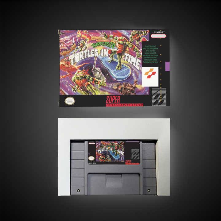 Turtles IV - Turtles in Time - US Version Action Game Cartridge With Retail Box for SNES ...