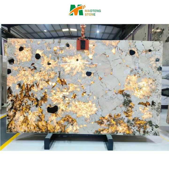 Luxury Home Decor Granite Slabs - Backlit Patagonia White