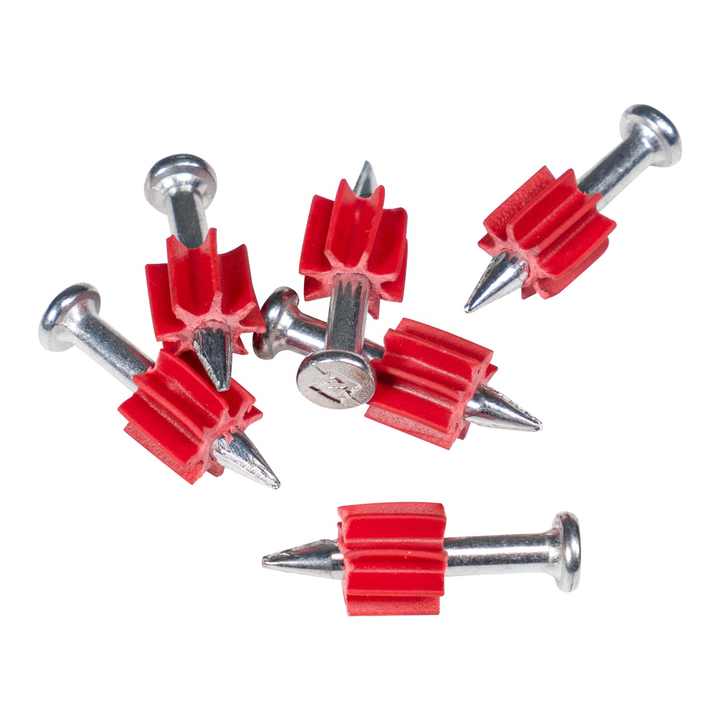 PD Drive Pins with 300 Head Red Plastic Flute Shoot Nails Smooth Shank ...