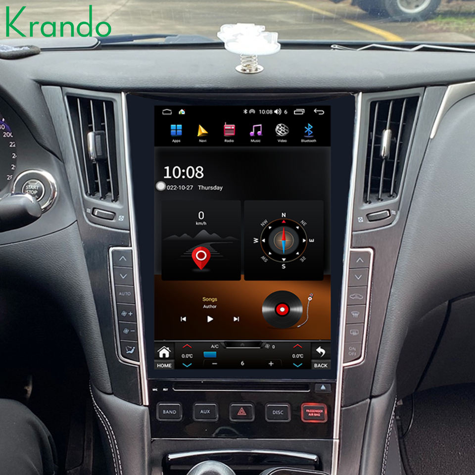 12'' Vertical Touch Screen Android GPS Navigation DVD Player Stereo ...