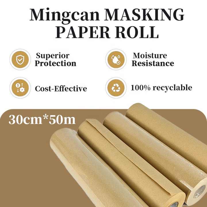 Masking Paper Eco Friendly Craft Kraft Paper Film Roll for Automotive ...