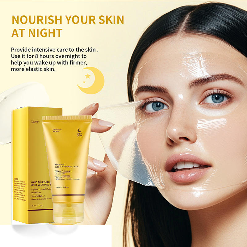 75ml Turmeric Collagen Peel Off Mask Brightening Hydrating Night Sleep ...