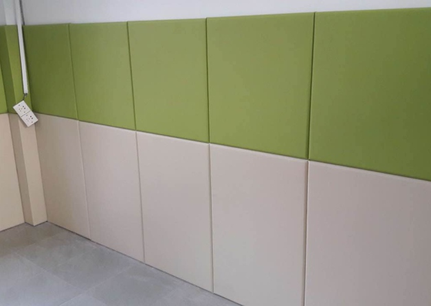 Blue Acoustic Wall Panels Easy to Decorate Eco-Friendly Wall Padding ...
