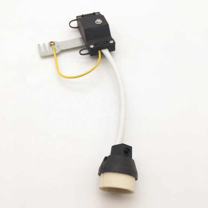 Ceramic Lamp Holder GU10 Lamp Head Assembly Halogen Lamp with Connector ...