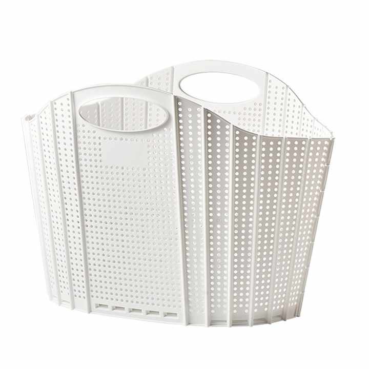 Large Plastic Laundry Baskets with Handles Foldable Collapsible Plastic ...