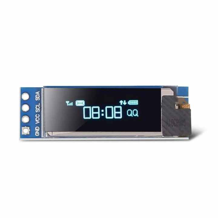 0.91inch I2C OLED Display Module WHITE/BLUE I2C OLED Screen Driver DC 3.3V~5V for Arduino LCD ...