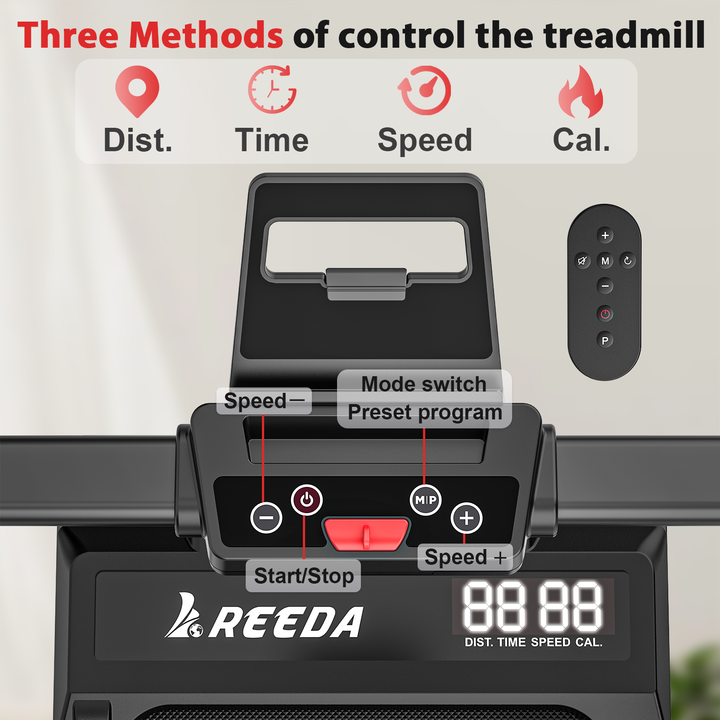 Foldable Treadmill - 150KG Capacity, 2.5HP Portable Treadmill