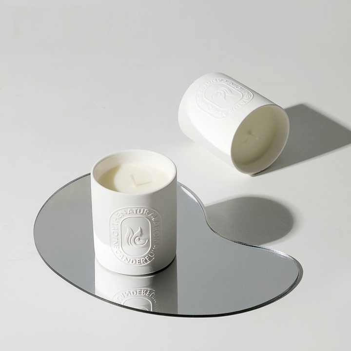 Custom Embossed Ceramic Candle Jars - Home Decor Essentials
