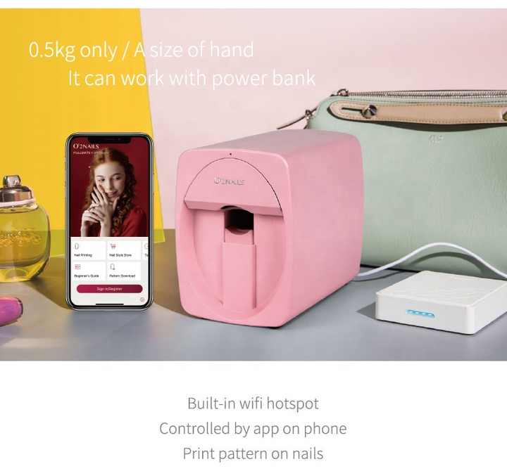 Portable Nail Printer - DIY 3D Smart Mobile Nails Polish