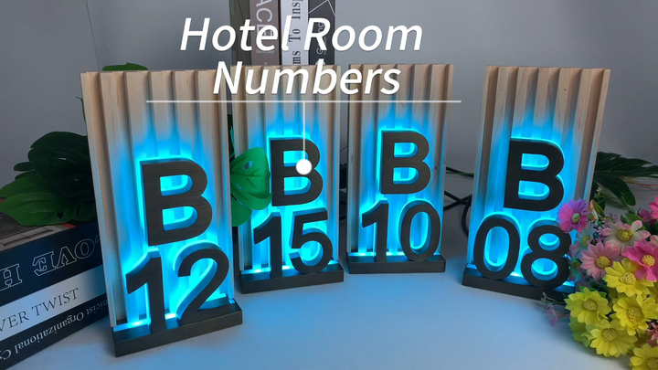 Custom Home Address Sign with Metal Backlit RGB LED Light