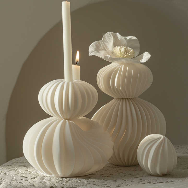 DUMO Custom origami round candle mold silica gel spherical mold silica ...